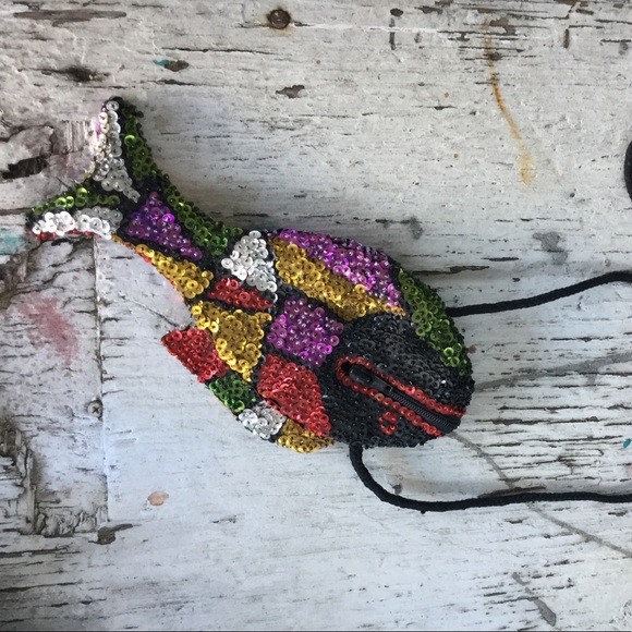Bags | Sequin Fish Purse | Poshmark